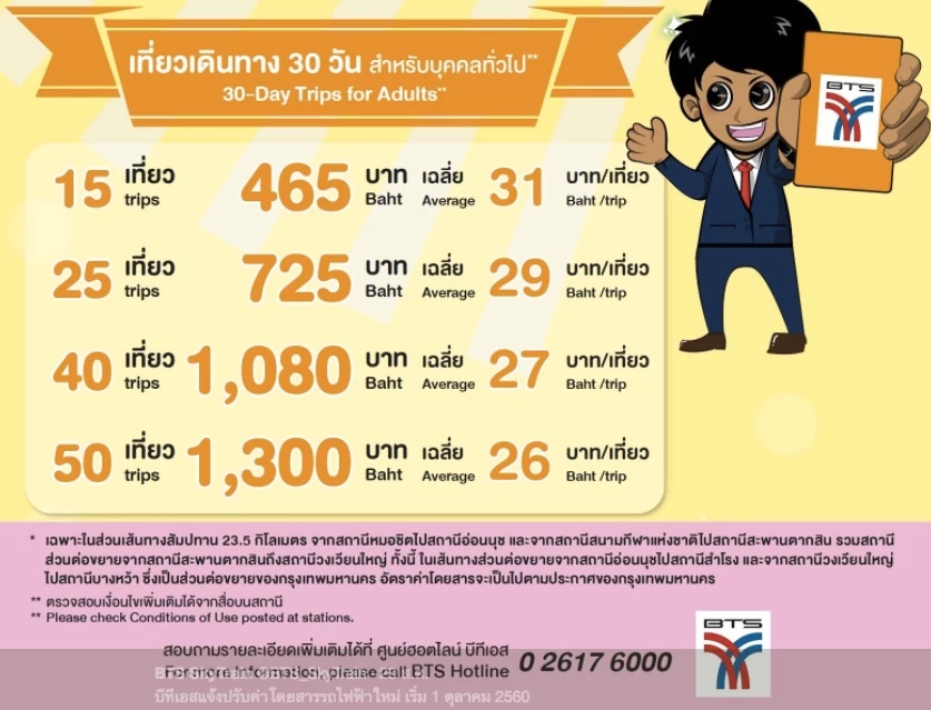 ดูอัตราค่าโดยสารใหม่ทั้งหมดของ BTS เริ่มใช้ 1 ตุลาคมนี้