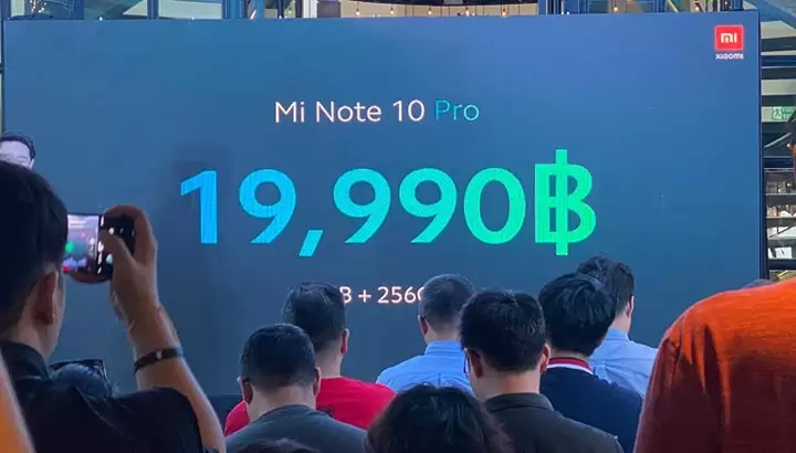 Mi Note 10 สมาร์ทโฟนกล้องเทพเปิดตัวอย่างเป็นทางการในไทยแล้ว