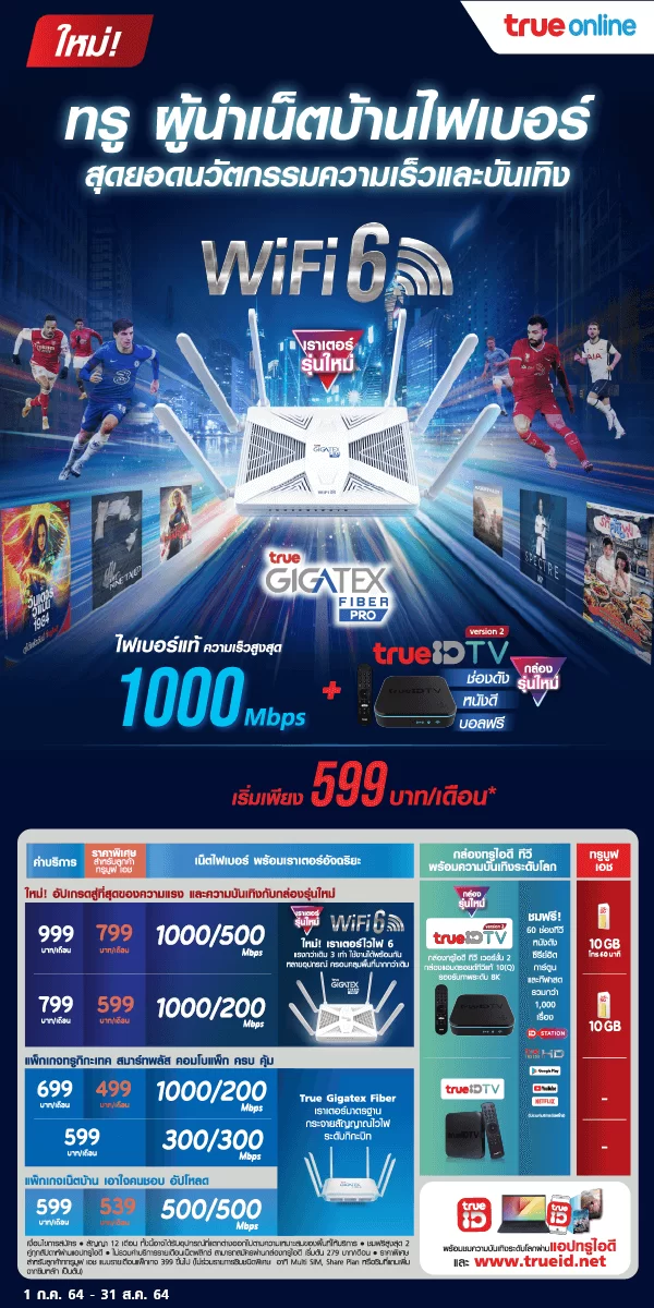 เราเตอร์ใหม่! True Gigatex Fiber Pro WiFi 6 จาก True Online