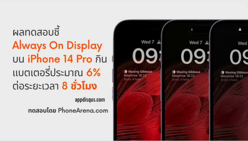 Always On Display บน iPhone 14 Pro กินแบตแค่ไหนมาดูกัน