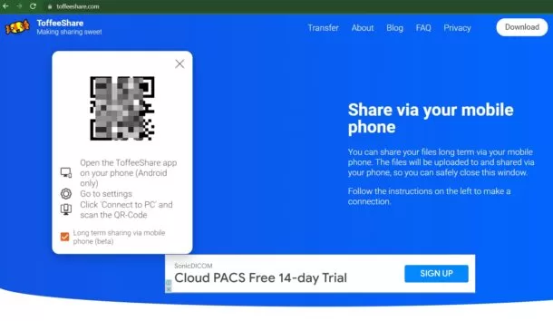 วิธีแชร์ไฟล์ ขนาดใหญ่-ไม่จำกัด ด้วย Toffeeshare รูปแบบ P2P