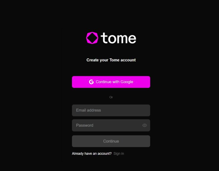 TOME สร้างสไลด์ ด้วย AI ให้แตกต่างจาก PowerPoint และ Canva