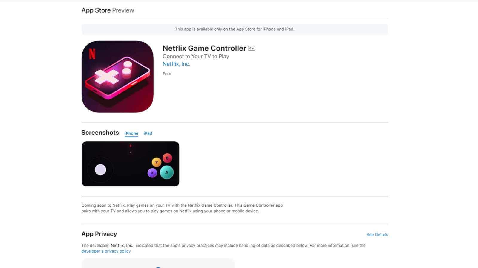 Netflix เปิดตัว “Netflix Game Controller” แอปจอยสำหรับการเล่นเกมบน TV