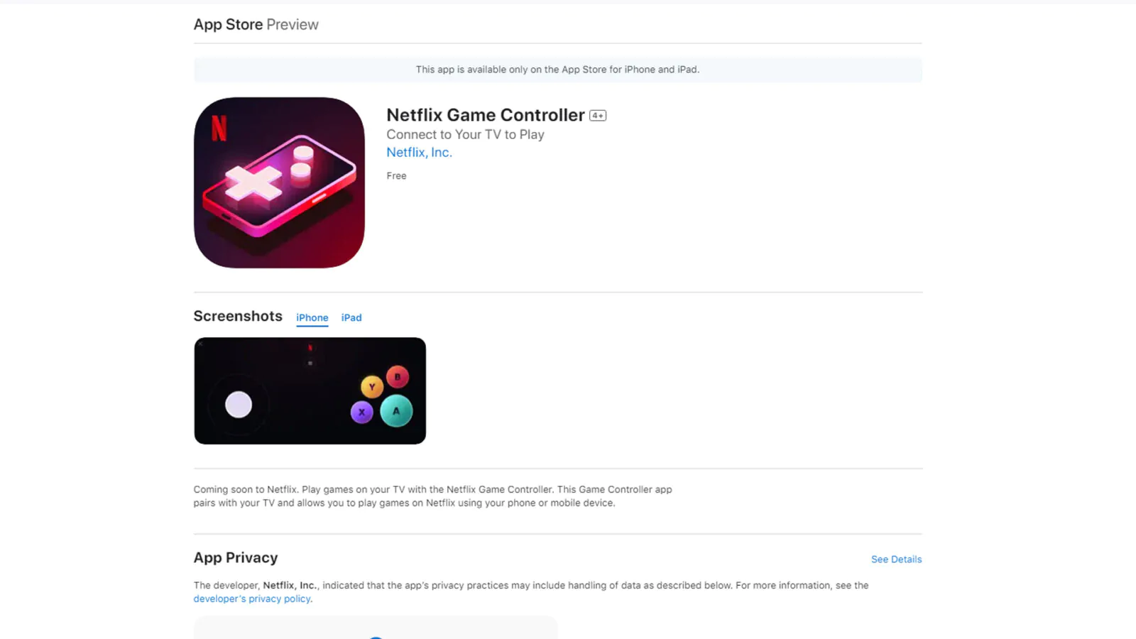 Netflix เปิดตัว “Netflix Game Controller” แอปจอยสำหรับการเล่นเกมบน TV